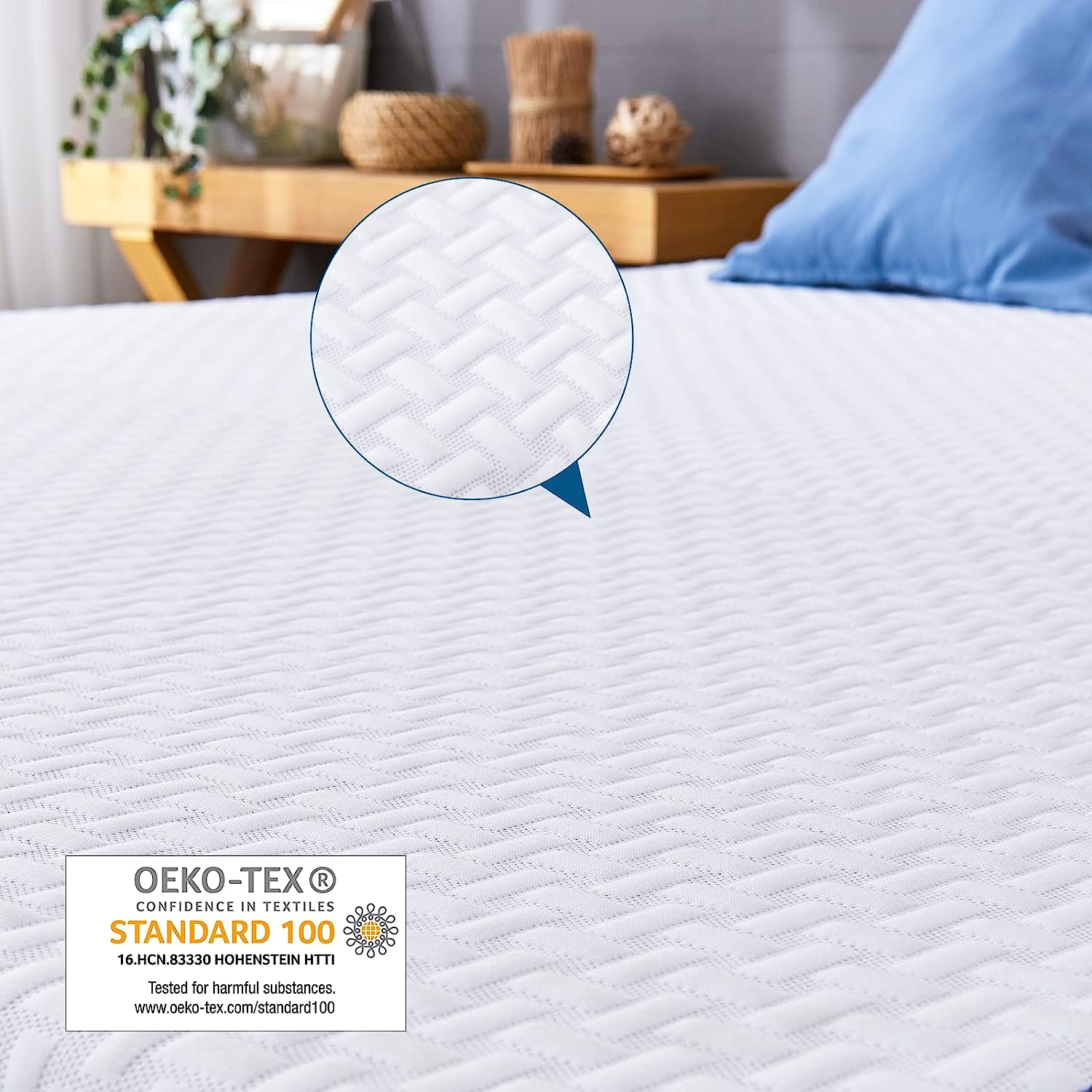 Inofia Guest Bed Tri-Fold Memory Foam Mattresses with Washable Cover ...